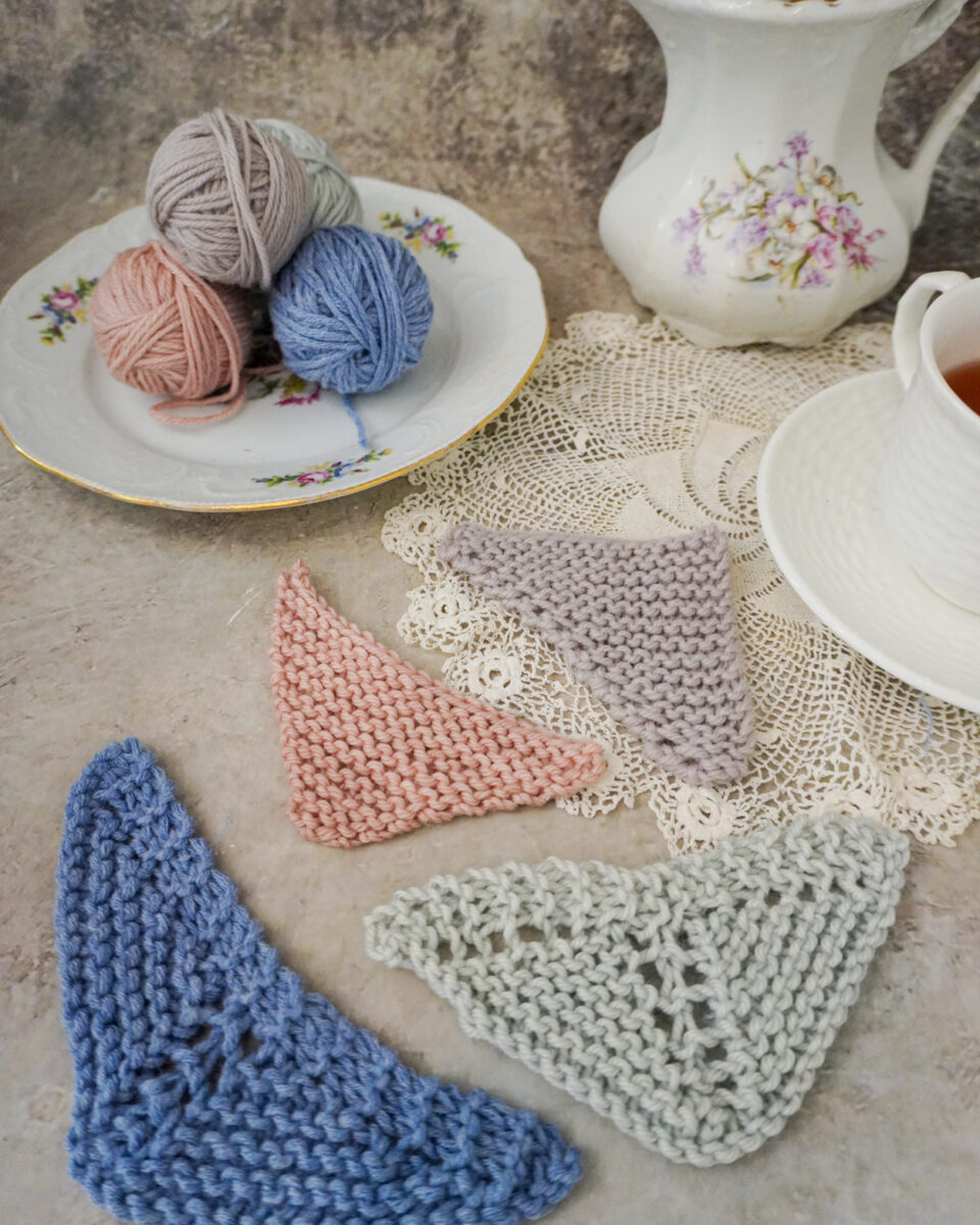 How to Knit a Triangle Shawl for Beginners: 4 Easy Shapes - A Bee In ...